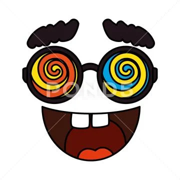 Crazy face emoticon icon: Royalty Free #114991894