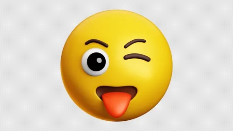 Crazy face, laughing face emoji, 3d emot... | Stock Video | Pond5