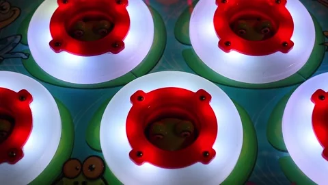 Crazy frog arcade game with many frogs i... | Stock Video | Pond5