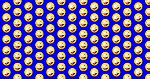 crazy Fun emoji animated tile Loopable m... | Stock Video | Pond5
