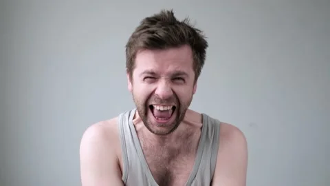 Crazy Man Laughing Stock Footage ~ Royalty Free Stock Videos | Pond5