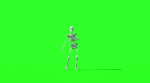 Dancing Skeleton Green Screen Stock Video Footage | Royalty Free ...