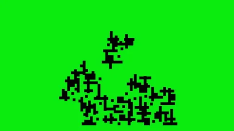 Creating a QR code on a green background | Stock Video | Pond5