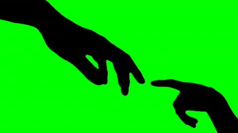 Creation of Adam by God green screen - H... | Stock Video | Pond5