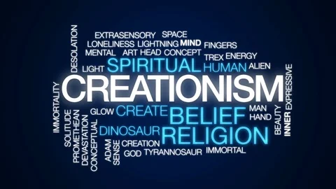 Creationism animated word cloud, text de... | Stock Video | Pond5