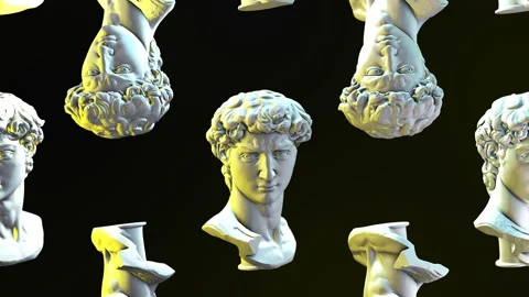 Creative animation of the antique david ... | Stock Video | Pond5