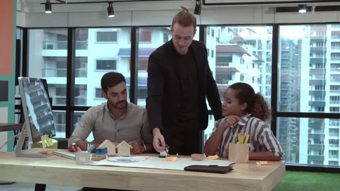 Creative business people group having co... | Stock Video | Pond5