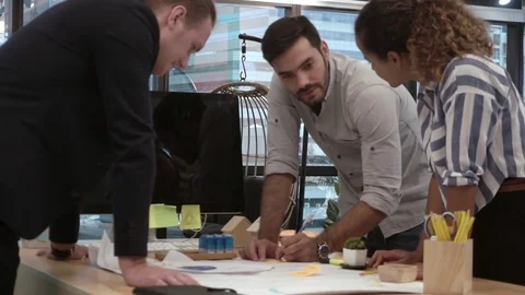 Creative business people group having co... | Stock Video | Pond5