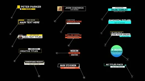 After Effects Template: Creative Call out titles #145807075