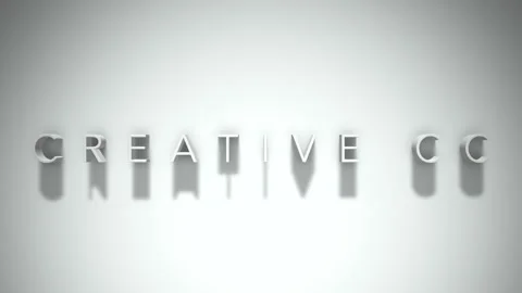 creative cc 3D title animation with shad... | Stock Video | Pond5