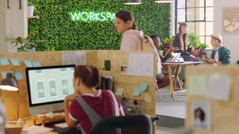 Creative, design and teamwork with a bus... | Stock Video | Pond5