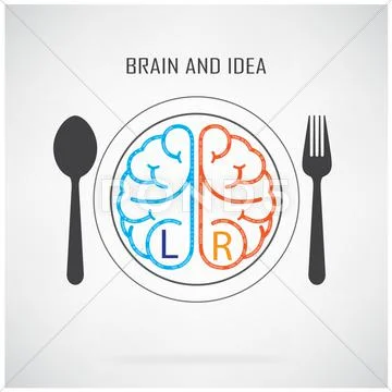 Creative left and right brain sign Illustration #37838300