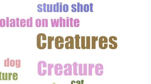 Creatures Word Cloud Animated Isolated | Stock Video | Pond5