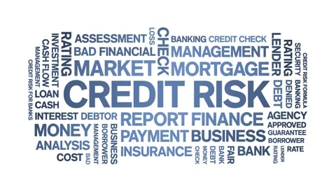 Credit risk animated word cloud,animatio... | Stock Video | Pond5