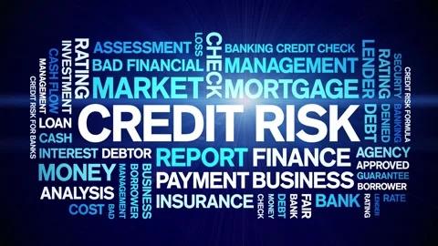 Credit risk animated word cloud,animatio... | Stock Video | Pond5