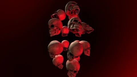Floating Skulls Stock Video Footage | Royalty Free Floating Skulls ...