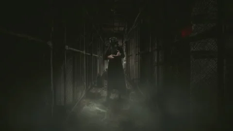 Creepy Figure Haunted Place Witchcraft F... | Stock Video | Pond5