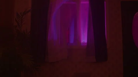 Creepy Flashing Lights Outside A Spooky ... | Stock Video | Pond5