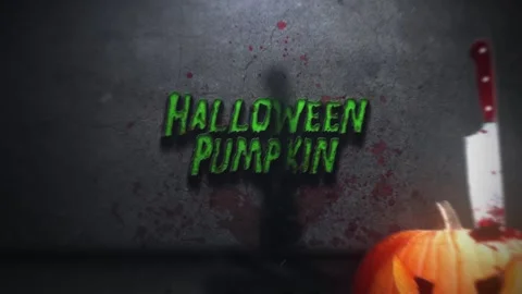 Creepy Halloween Pumpkin Logo or Text Intro ~ After Effects #142792881