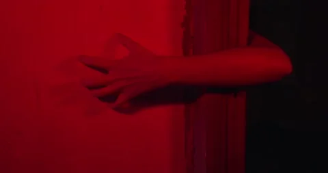 Creepy Hand Scratches On Wall In Dark Ro... | Stock Video | Pond5