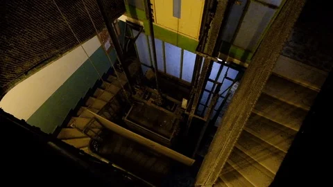 Creepy, horrifying elevator going up two... | Stock Video | Pond5