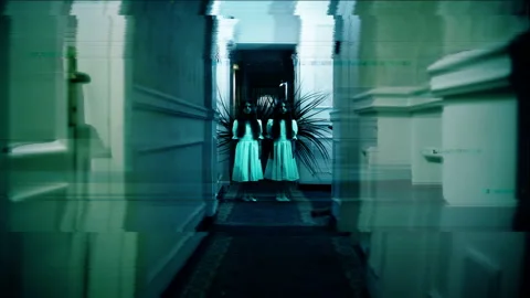 Creepy horror scene, distorted figures o... | Stock Video | Pond5