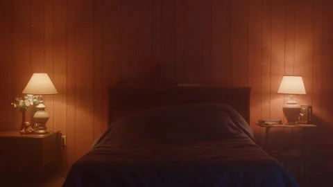 Creepy Hotel Room At Night | Stock Video | Pond5