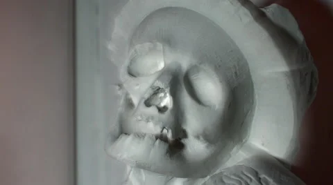 Creepy human skull floodlit - horror bac... | Stock Video | Pond5