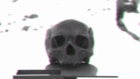 Creepy human skull | Stock Video | Pond5