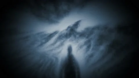 Creepy man silhouette walking on winding... | Stock Video | Pond5