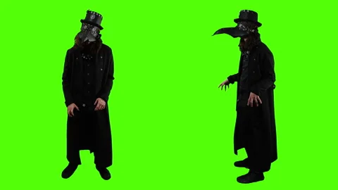 Creepy Masked Figure Costume Psycho Full... | Stock Video | Pond5