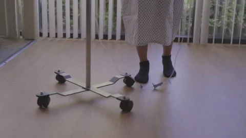 Creepy Patient Walks Through Hospital Ro... | Stock Video | Pond5