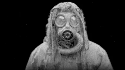 Creepy Post Apocalyptic Horror Scary Mas... | Stock Video | Pond5