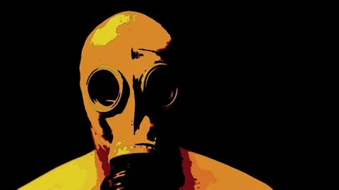 Creepy Post Apocalyptic Horror Scary Mas... | Stock Video | Pond5