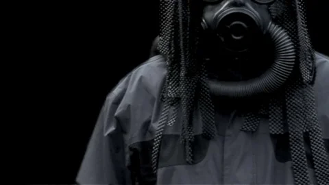 Creepy Post Apocalyptic Horror Scary Mas... | Stock Video | Pond5