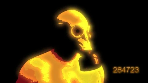 Creepy Post Apocalyptic Horror Scary Mas... | Stock Video | Pond5