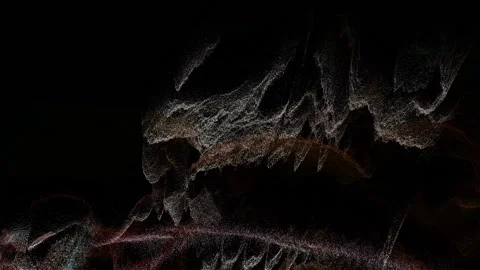 Creepy skull distorted on broken televis... | Stock Video | Pond5