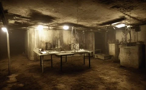 Creepy underground bunker, horror scene,... | Stock Video | Pond5