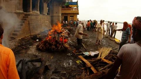 Burning Funeral Pyre Stock Video Footage | Royalty Free Burning Funeral ...