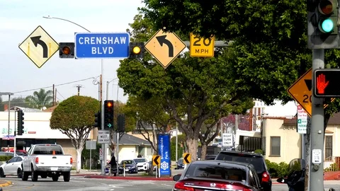 Crenshaw District in South Central L.A. | Stock Video | Pond5