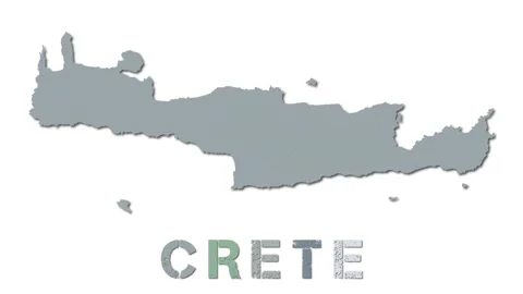 Crete map with paper regions. Animated i... | Stock Video | Pond5