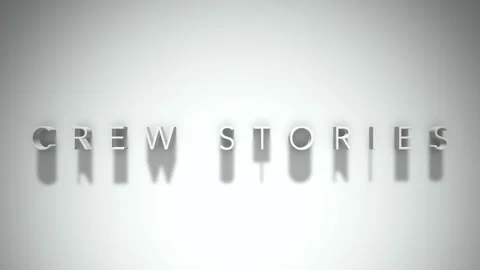crew stories 3D title animation white te... | Stock Video | Pond5