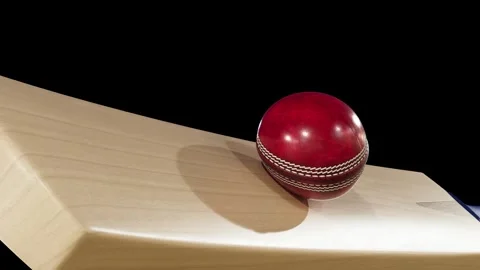 Cricket Bat And Ball Ultra Motion Hit | Stock Video | Pond5