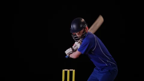 Wicket Hits Ball Stock Footage ~ Royalty Free Stock Videos | Pond5