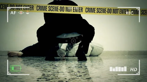 Crime scene body evidence recording | Stock Video | Pond5