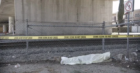 Crime Scene Los Angeles Body Covered OD ... | Stock Video | Pond5