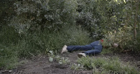 Crime Scene Los Angeles Woods Dead Body ... | Stock Video | Pond5