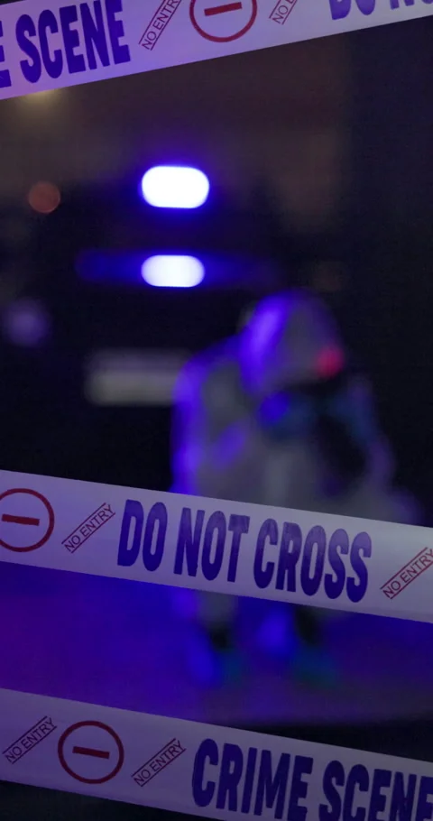 Crime scene, murder and no entry with si... | Stock Video | Pond5