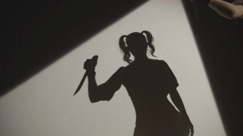 Crime Scene. Shadow of Strange Young Wom... | Stock Video | Pond5