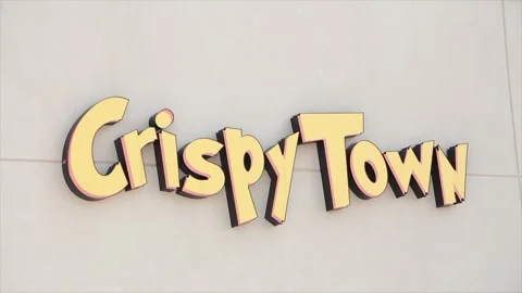 crispy town writing caption text illustr... | Stock Video | Pond5